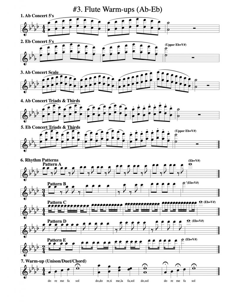 Warm-ups in Ab/Eb | Bandworld Magazine